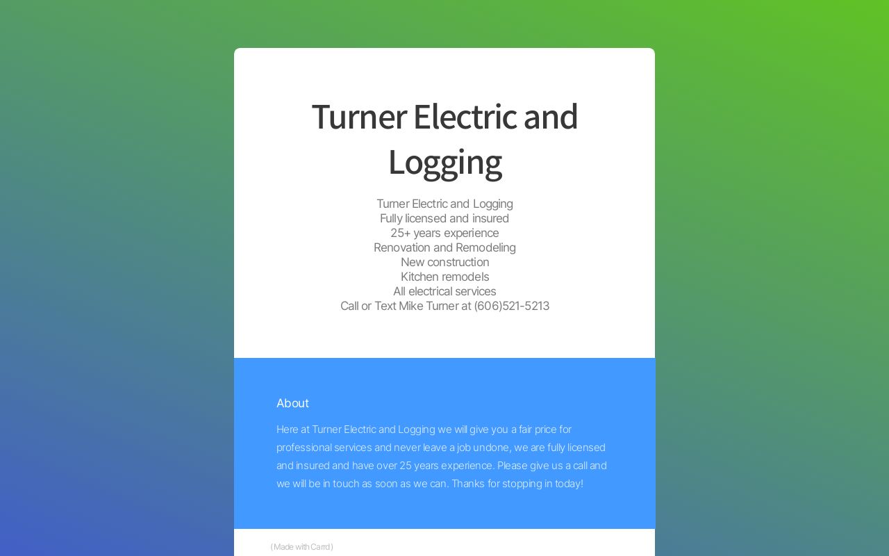 Turner Electric and Logging